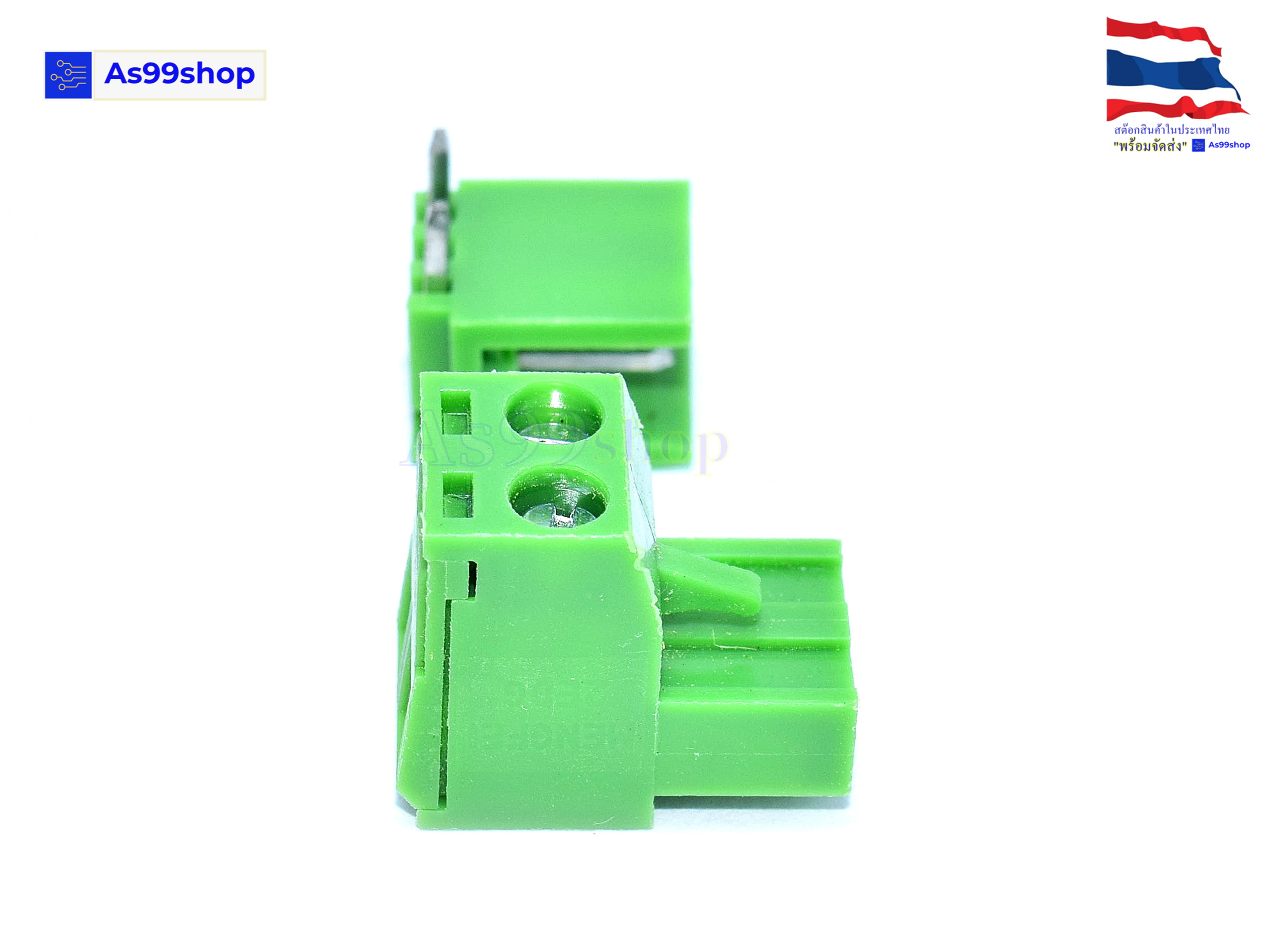 Terminal Block PCB connector 2P / 2EDGK 5.08mm plug-in ( 1 ชุด ผู้ขา งอ90+เมีย ) - Arduinoshop99 ...