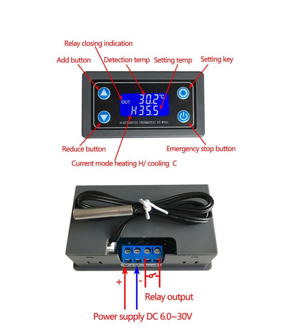 โมดูลควบคุมอุณภูมิ XY-WT01 Digital thermostat - Arduinoshop99 : Inspired by LnwShop.com (v2)