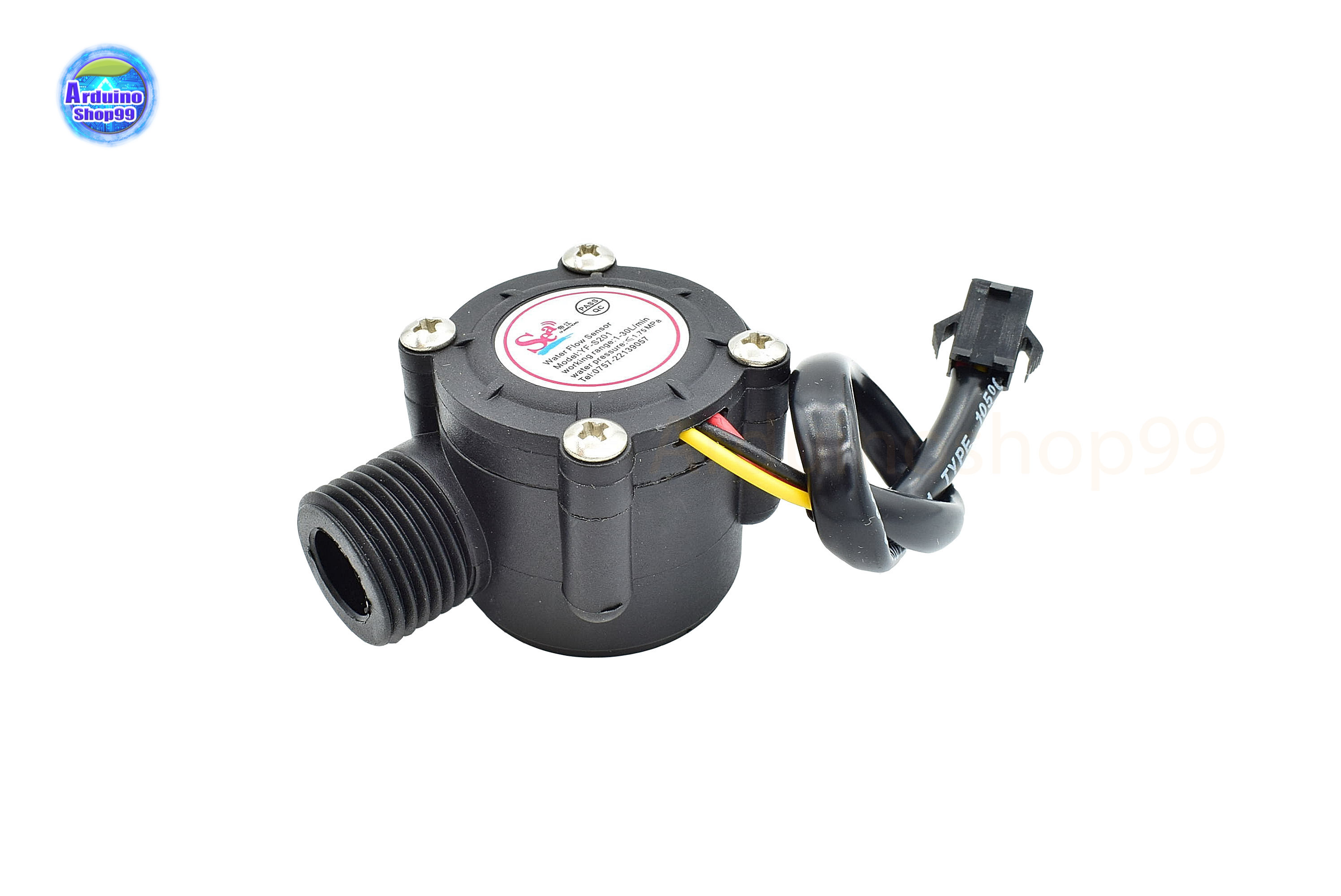 YF-S201 Hall Effect Water Flow Meter Sensor วัดอัตราการไหลของน้ำ ขนาด ...
